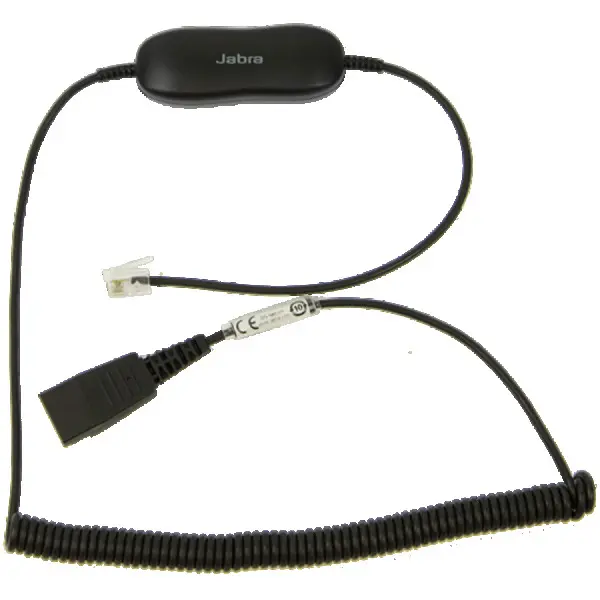 JABRA Smart Cord, QD to RJ9, coiled, with 8-position switch configurator, for Avaya one-X Telephone system ( for 96XX Series) ( 88001-04 )