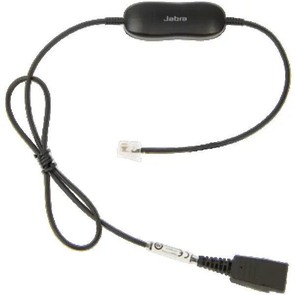 JABRA Smart Cord, QD to RJ9, straight, with 8-position switch configurator, for Avaya one-X Telephone system ( for 96XX Series) ( 88001-03