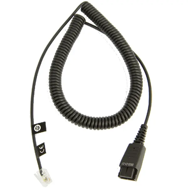 JABRA QD Cord to special-Plug RJ45, coiled, 0,5 - 2 Meter, for Siemens Open Stage ( 8800-01-94 )