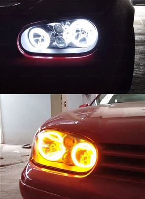 Golf 4 Angels Eyes Led beli + zuti