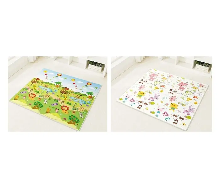 Podloga Za igru bebe Duck & Bear Zoo, 180x250x1 cm, Šarena