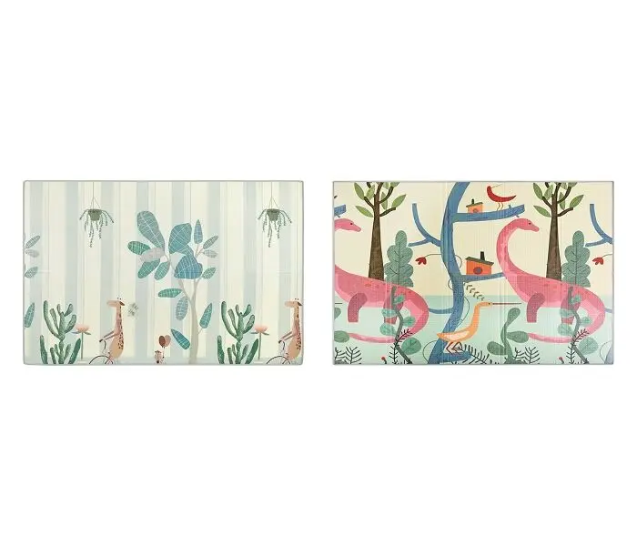 Podloga Za igru bebe Duck & Bear Žirafa i Dino, Sklopiva, 177x196x1.5 cm, Šarena