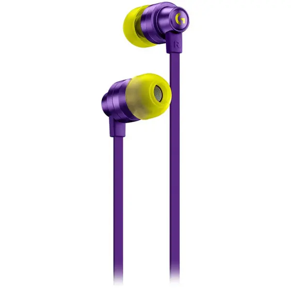 LOGITECH G333 Wired Gaming Earphones - PURPLE - 3.5 MM ( 981-000936 )
