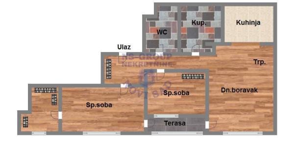 Troiposoban stan na prodaju, 58m2, 148.660€