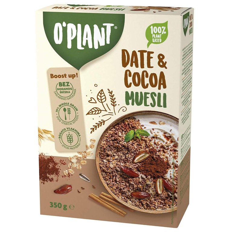 Podravka musli oplant date&cocoa 350g podravka