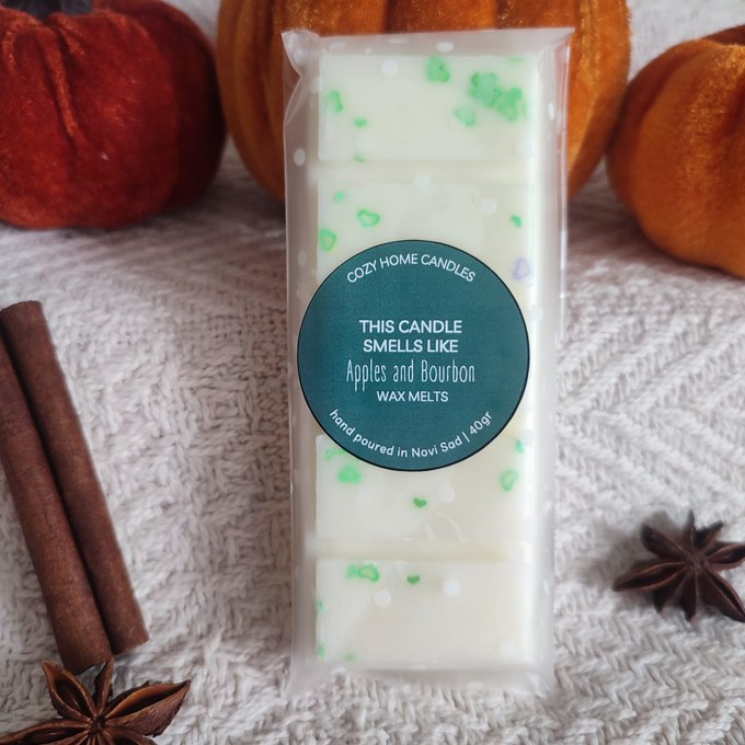 Apples and bourbon wax melts, vosak za topljenje