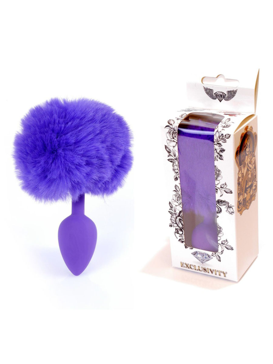 Jewellery Silicon PLUG – Bunny Tail – Purple