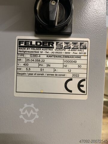 Mašina za izravnavanje ivica
FELDER G380-4