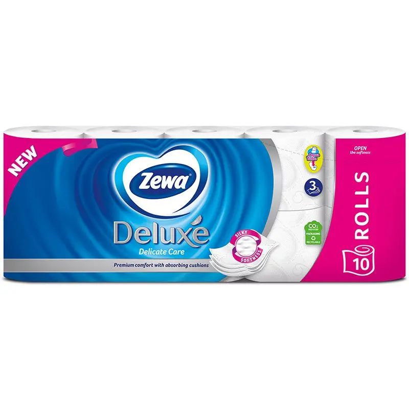Zewa Toalet papir Delux Pure White, Troslojni, 10 Komada
