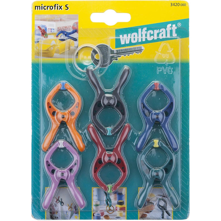 Wolfcraft – Mini-Štipaljka stega microfix S, 6 kom – 3420000