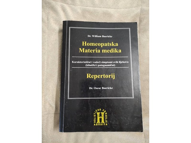 Homeopatska Materia medika,Dr. William Boericke