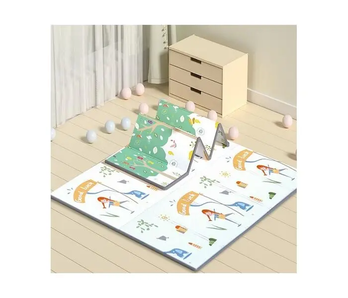 Podloga Za igru bebe Duck & Bear Drvo sa brojevima i gimnastika, Sklopiva, 177x196x1 cm, Šarena