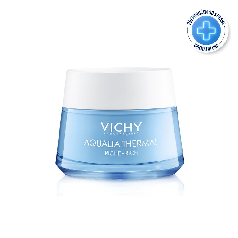 VICHY AQUALIA THERMAL Bogata Dnevna Krema za Hidrataciju Suve i Veoma Suve Kože 50 mL
