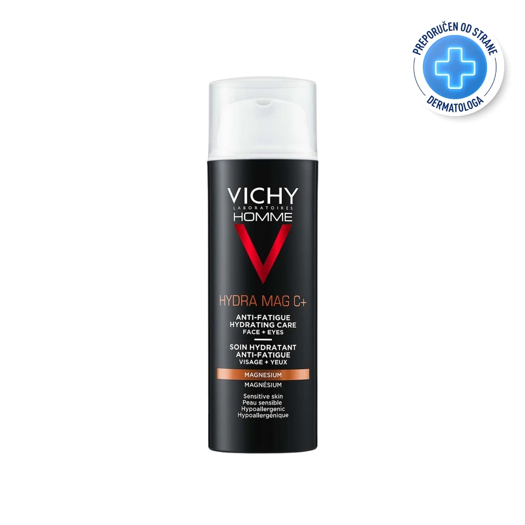 VICHY HOMME HYDRA MAG C+ Hidrantna Krema Protiv Znakova Umora za Lice i Područje oko Očiju za Muškarce 50 mL