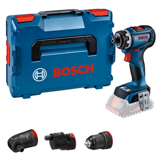 Bosch GSR 18V-90 FC akumulatorska bušilica/odvrtač Solo; bez baterije i punjača + 3 FC nastavka u L-Boxx koferu (06019K6203)