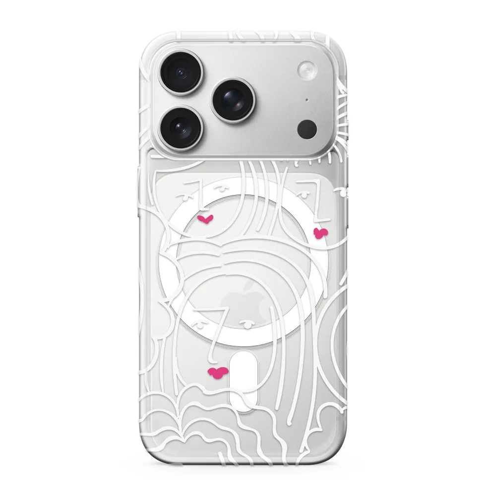 Futrola silikonska PRINT MagSafe za iPhone 17 Pro (6.3) faces