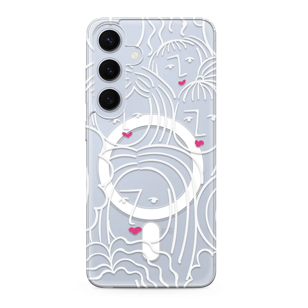 Futrola silikonska PRINT MagSafe za Samsung S921B Galaxy S24 5G faces