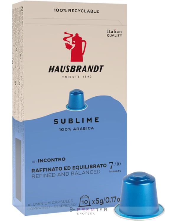 Hausbrandt Sublime 10/1 Capsules - Nespresso® kompatibilne kapsule