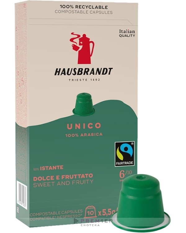 Hausbrandt UNICO Bio 10/1 Capsules - Nespresso® kompatibilne kapsule