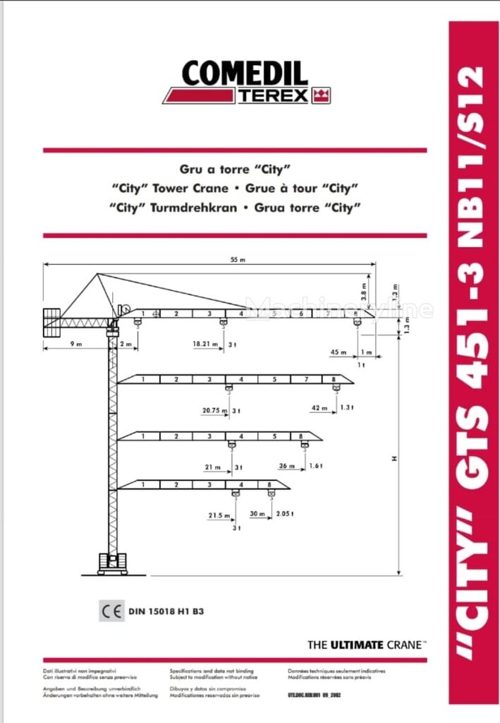 Terex GTS451 toranjska dizalica