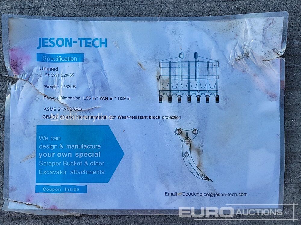 Prodaje se 65" Rake 80mm Pin to suit 20 Ton Excavator sejalnu kašiku na aukciji