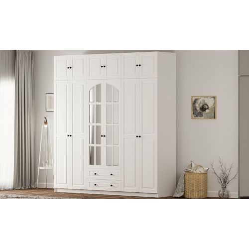 Rb-185-16 Matte White Wardrobe