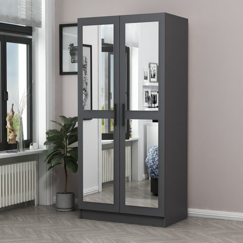 Kale Mirror Anthracite - 210 Anthracite Wardrobe
