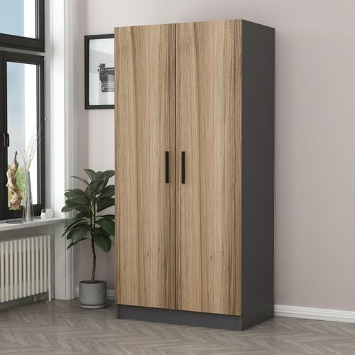 Kale Anthracite Gold - 210 Anthracite Oak Wardrobe