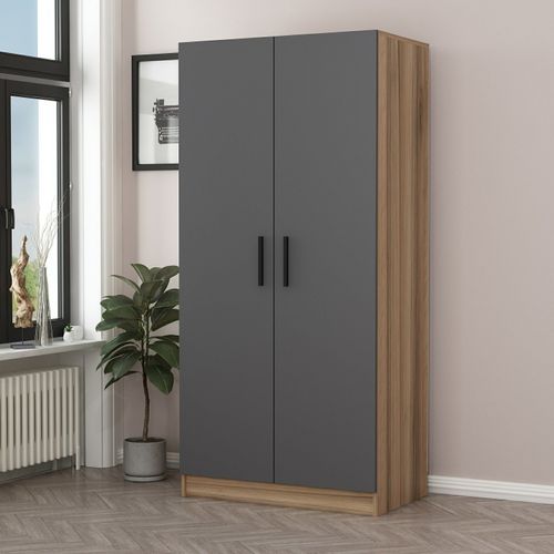 Kale Anthracite Oak - 190 Anthracite Oak Wardrobe