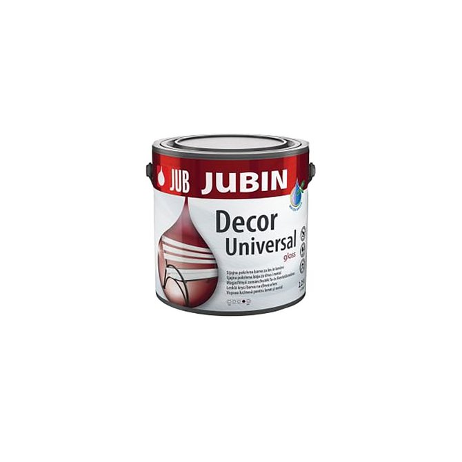 JUBIN DECOR akrilni emajl za drvo i metal 0.65 l bela
