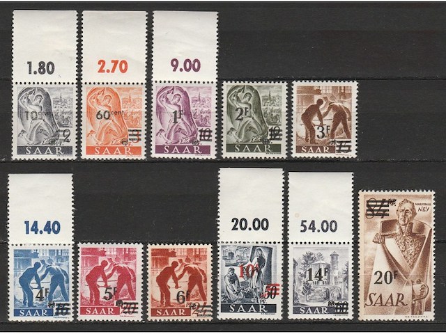 Saarland (Surcharge) - 1947 - MH