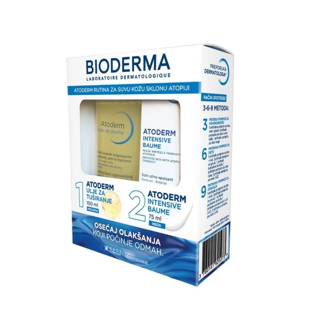 Bioderma Promo Set Atoderm Intensive baume 75 ml + Atoderm ulje za tuširanje, 100 ml