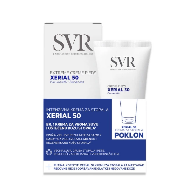 SVR Promo Set Xerial 50 Intenzivna krema za stopala, 50 ml + Poklon Xerial 30 Krema za stopala, 50 ml