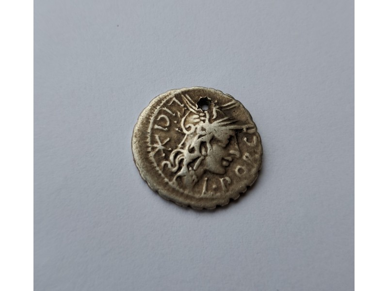 SREBRNI RIMSKI DENAR PORCIUS LICINIUS RETKOO!!