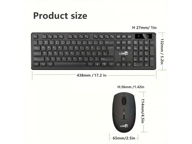 Set ergonomske bežične tastature i miša