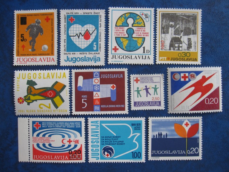 JUGOSLAVIJA CRVENI KRST ČISTE LOT