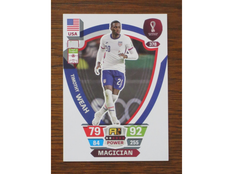PANINI QATAR 2022 TIMOTHY WEAH MAGICIAN ADRENALYN 378