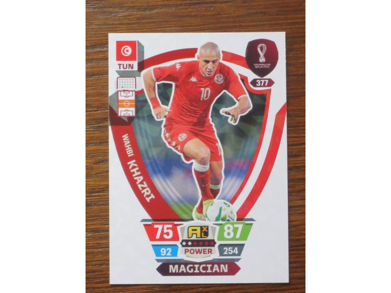 PANINI QATAR 2022 WAHBI KHAZRI MAGICIAN ADRENALYN 377