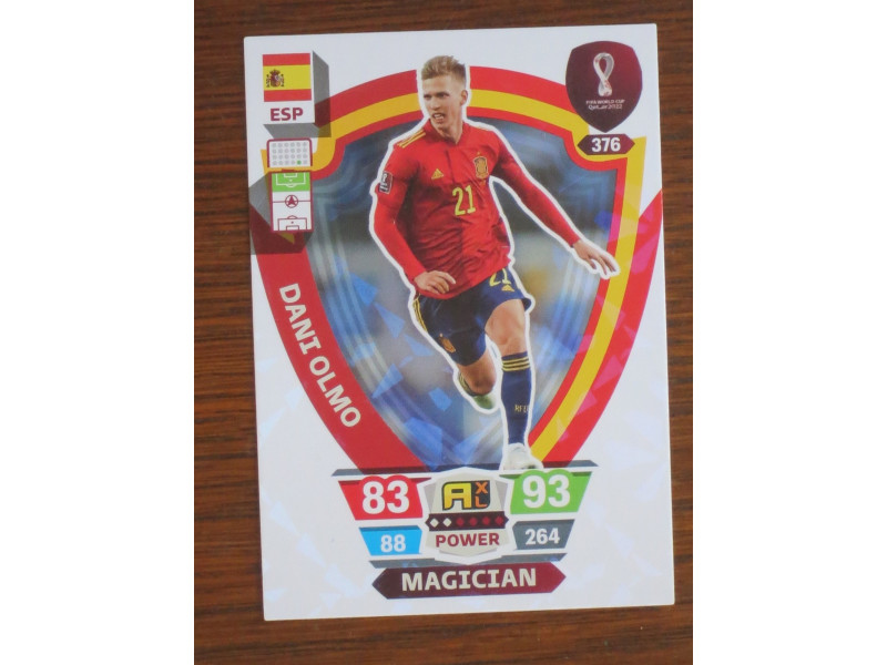 PANINI QATAR 2022 DANI OLMO MAGICIAN ADRENALYN XL 376