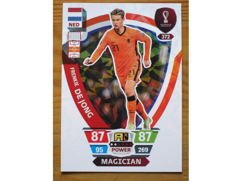 PANINI QATAR 2022 FRENKIE DE JONG ADRENALYN XL 372