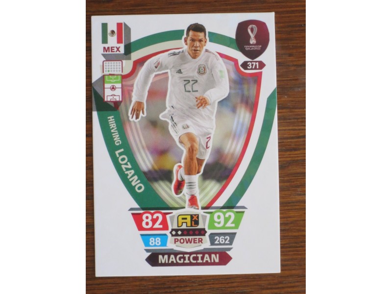 PANINI QATAR 2022 HIRVING LOZANO MAGICIAN ADRENALYN 371