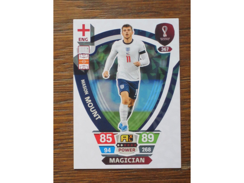 PANINI QATAR 2022 MASON MOUNT MAGICIAN ADRENALYN XL 367