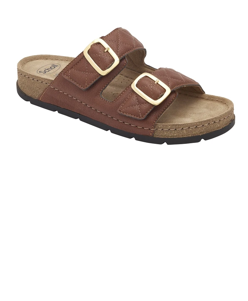 SCHOLL PAPUČE BORA 2 STRAPS-TOBACCO
