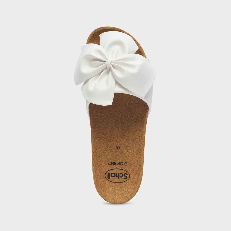 SCHOLL PAPUČE BOWY-BELE