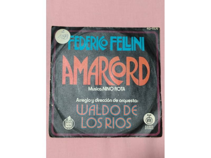 WALDO DE LOS RIOS - AMARCORD, Federico Fellini.