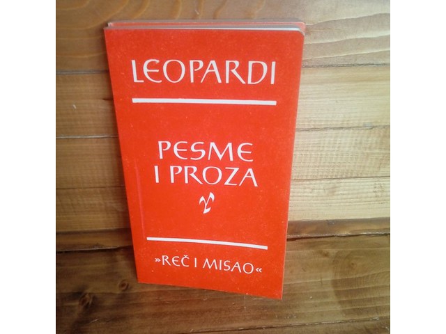 PESME I PROZA- Đakomo Leopardi