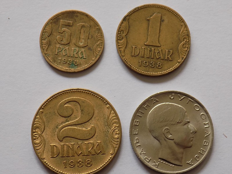 Kraljevina Jugoslavije lot 0,50,1,2 i 10 Dinara