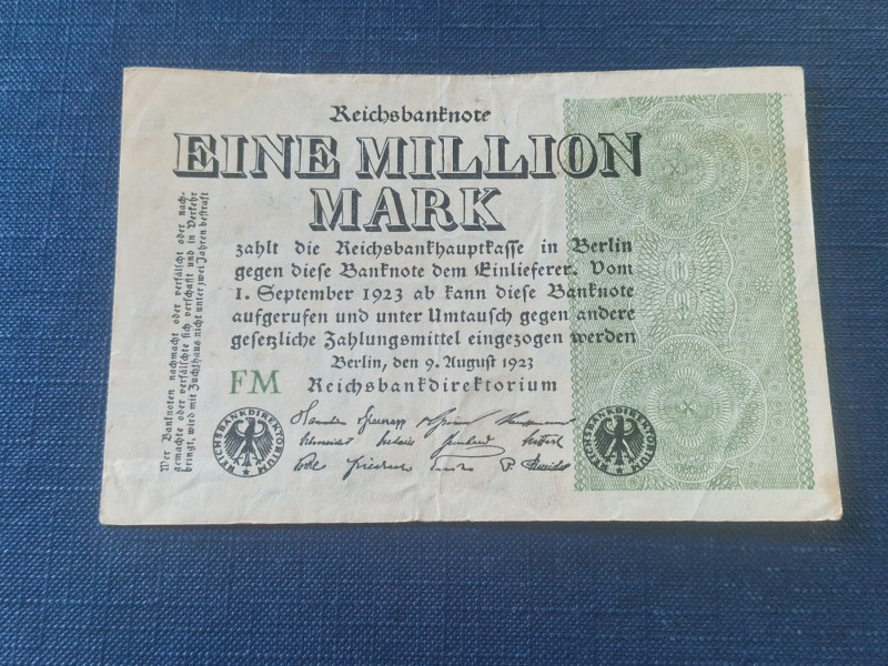 Nemački Rajh 1 Milion Maraka 1923 FM