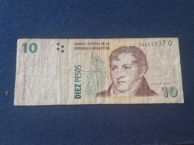 Argentina 10 Pezosa 1981