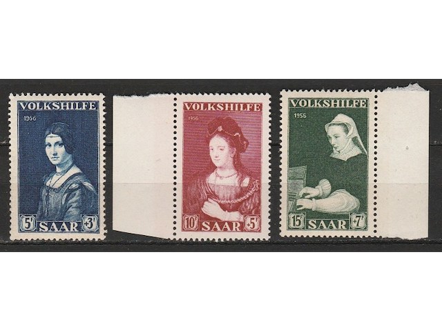 Saarland - 1956 - Social service: paintings - MNH